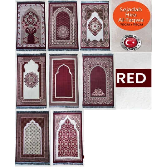 RANDOM DESIGN SEJADAH HIRA AL-TAQWA 70CM X 115CM/SEJADAH TENUN TURKEY ...