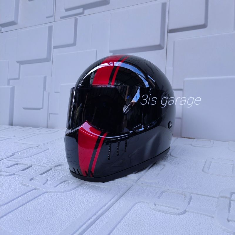 Helmet CUSTOM CLASSIC BANDIT SIMPSON M30 CAKIL RETRO CLASSIC FULL FACE ...