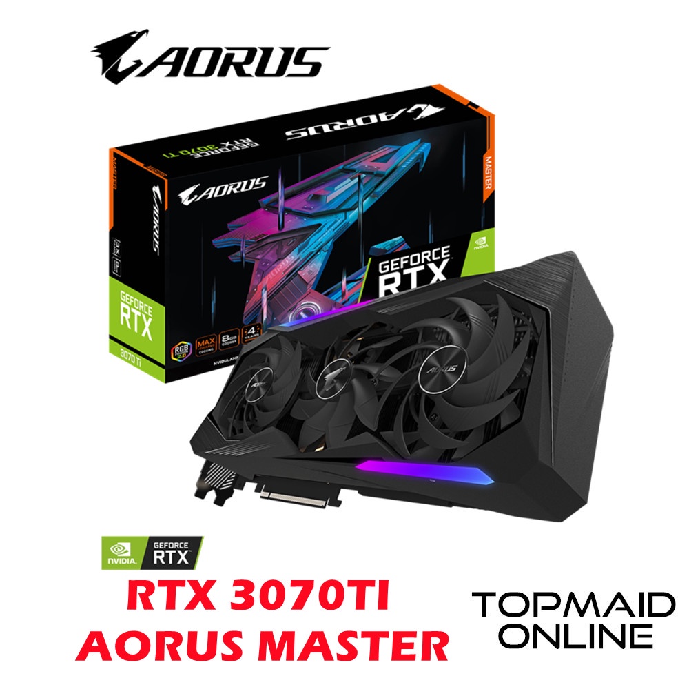 GIGABYTE GEFORCE RTX 3070TI AORUS MASTER 8GB DDR6X 256BIT GRAPHIC CARD ...