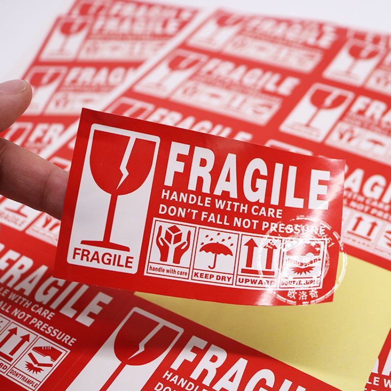 Fragile Sticker Fragile Label Warning Label Mudah Pecah Pelekat Carton ...