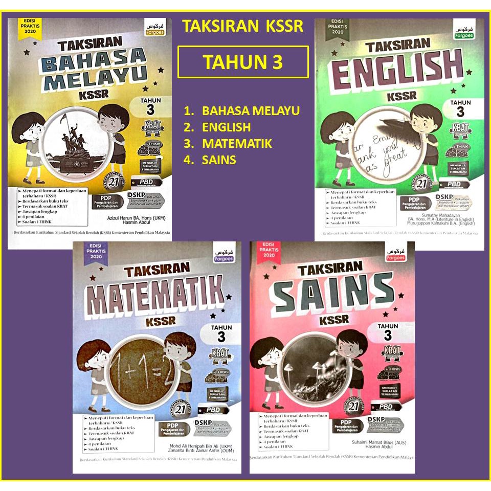 [TAHUN 3] Kertas Ujian & Pentaksiran Sekolah : 1 Set 4 Subjek (Bahasa ...