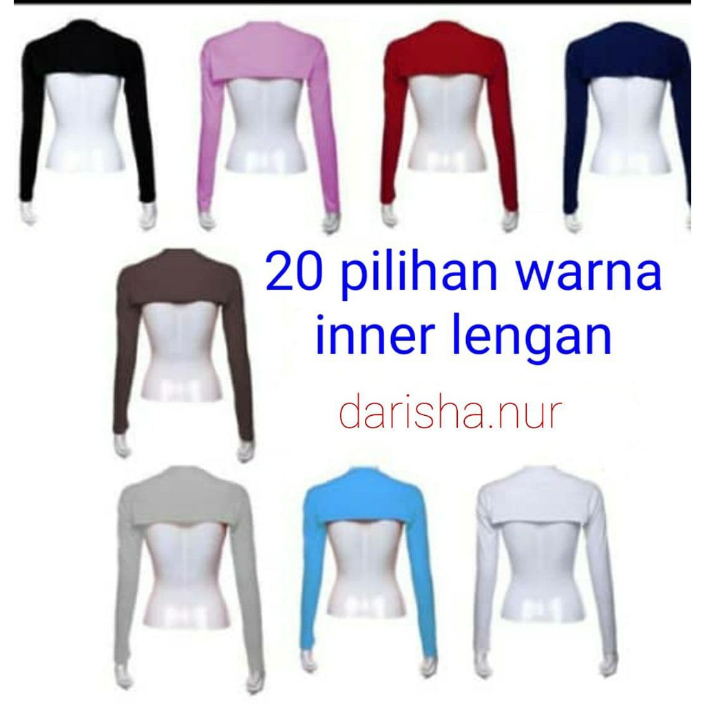 Ready stock 18 Warna Inner Lengan panjang/inner separuh lengan 150cm ...