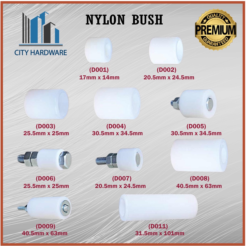 NYLON BUSH SERIES WITH SCREW NUT (B) | Shopee Malaysia