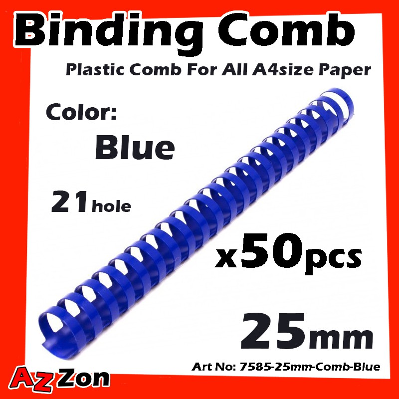 25mm Plastic Binding Comb / Plastic Comb / Binding Comb / Buku Skrap ...
