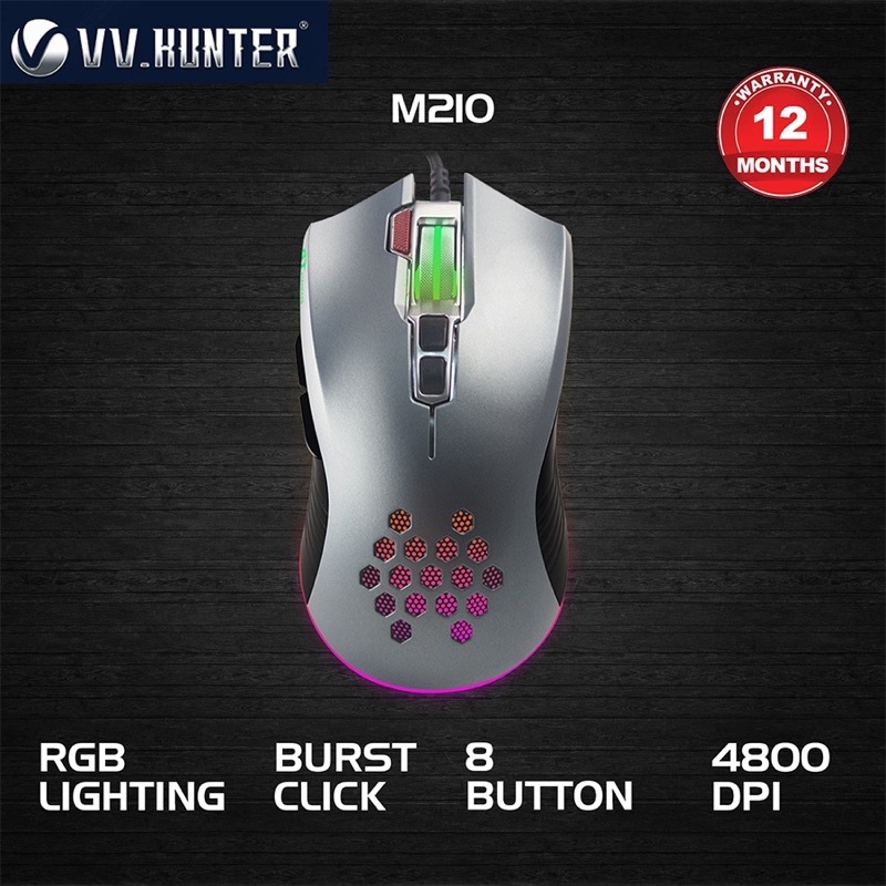 VV.HUNTER M210 RGB Honeycomb Design Gaming Mouse | Shopee Malaysia