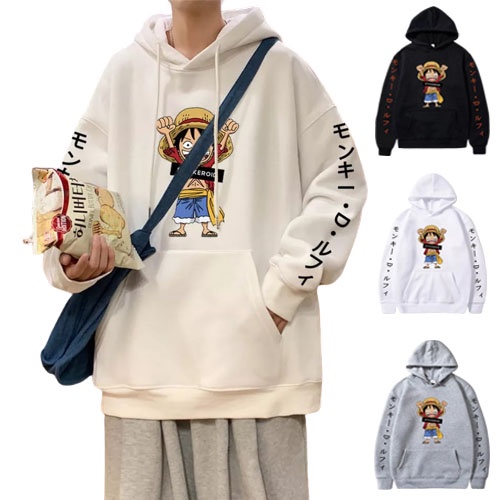 One Piece Luffy Anime Hoodie Jacket / One Piece Anime Cosplay Japanese ...
