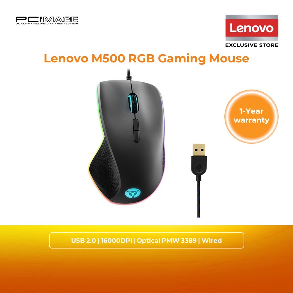 Lenovo Legion M500 RGB Gaming Mouse | 16000DPI| Usb2.0| 7 Buttons| PMW ...