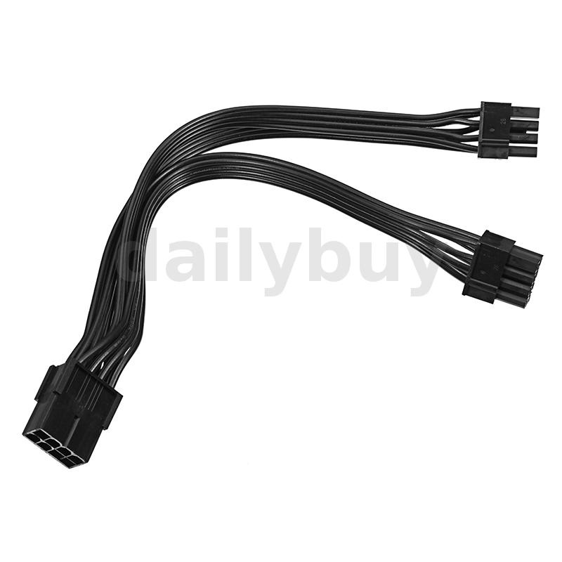 20cm 8 Pin Female to 2*8P(6+2)pin Extention Power Cable Male 18AWG PCIe ...
