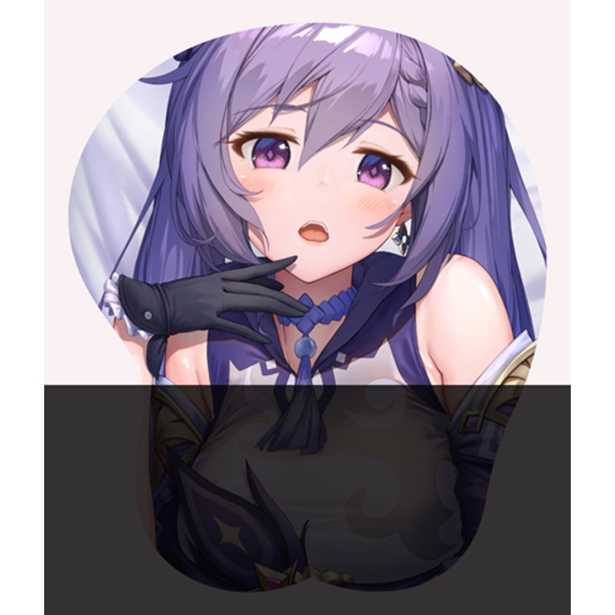 Genshin Impact Raiden Shogun Yae 3D Hand Wrist Rest Mouse Pad Mousepad Silicone Breast Oppai ...