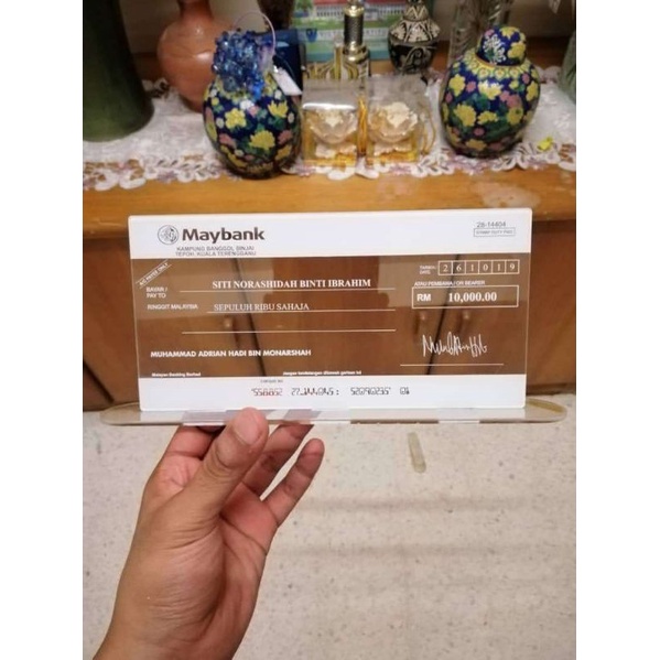 🔥🔥 MOCK CHEQUE CLEAR/MIRROR GOLD/MIRROR ROSEGOLD ACRYLIC MURAH DAN ...