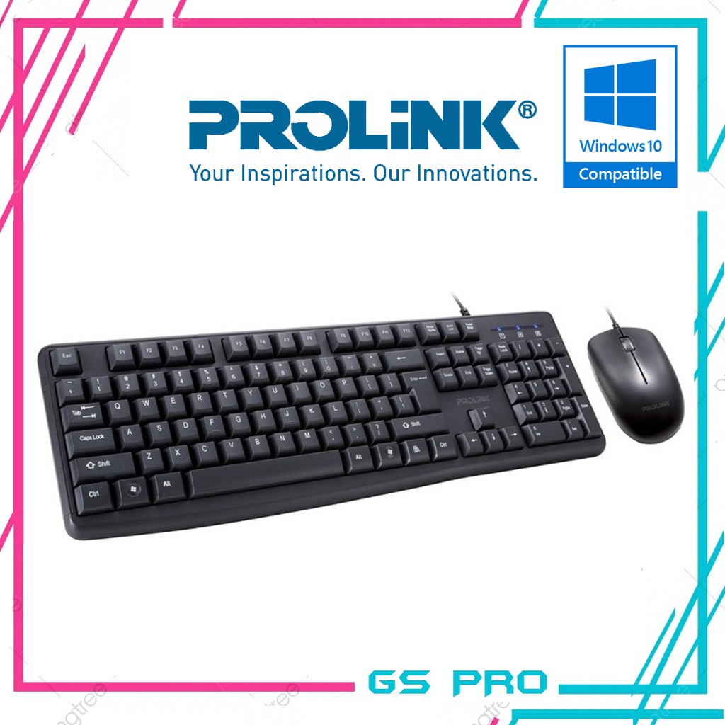 [GSPRO] PROLiNK PCCS1006 Classic Desktop Combo USB Keyboard + Optical ...