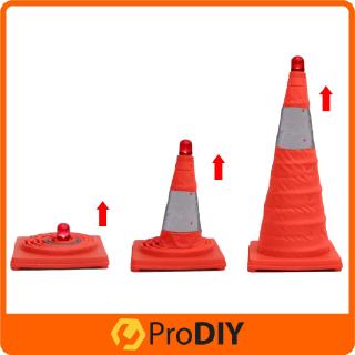 40cm / 50cm / 60cm Portable Safety Cone Flexible Collapsible Multi ...