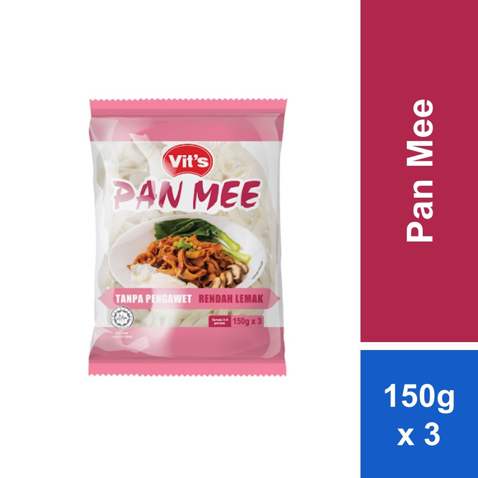 Vit's Fresh Pan Mee Plain Noodles 150g x 3s | Shopee Malaysia