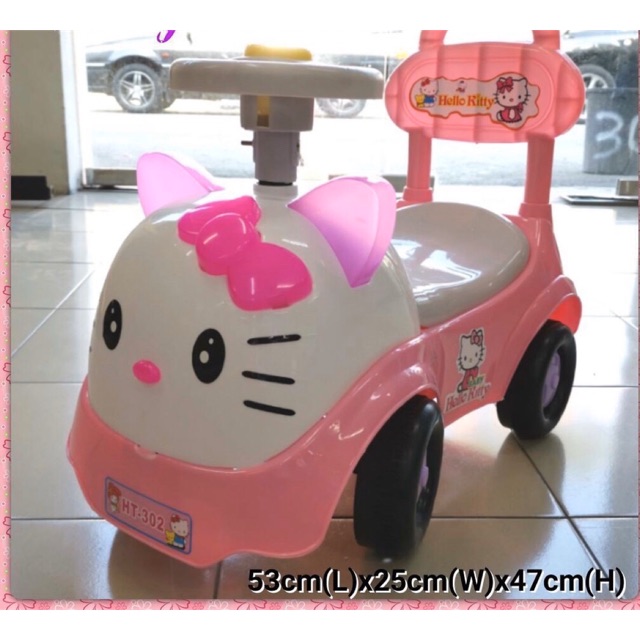 Kitty ride on push car walker ride on car kereta hello kitty tolo car ...
