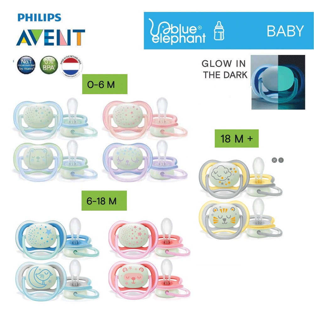Philips AVENT 0-6 M / 6-18 M / 18M+ Ultra Air Night Time Orthodontic ...