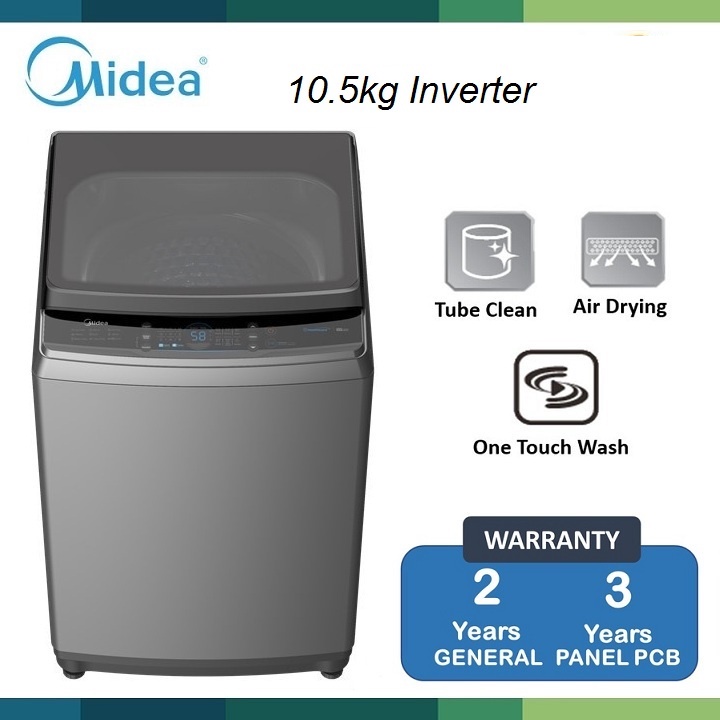 Midea 10.5kg Top Load Fully Auto Washing Machine - Inverter Quattro ...