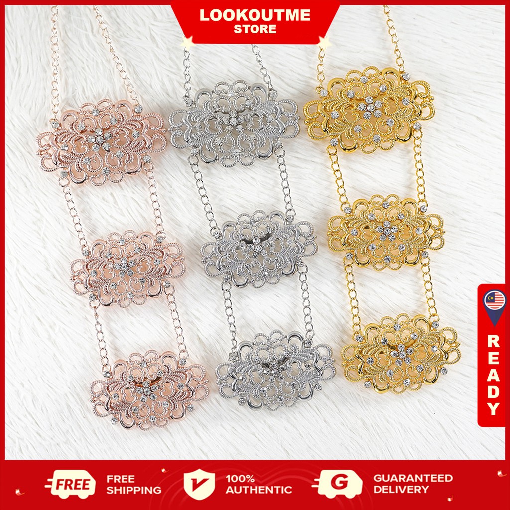 HOT Necklace Brooch Kerongsang Pin Tudung Dokoh Kebaya Berantai Dewasa ...
