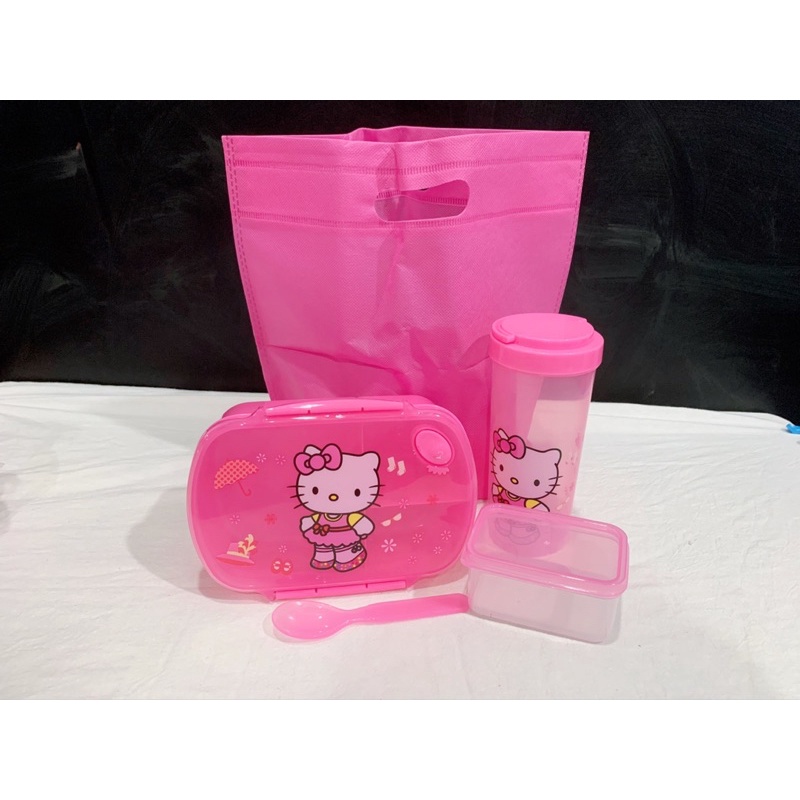 Kids Cartoon Cute Food Container Tupperware Hello Kitty Lunch Box And ...