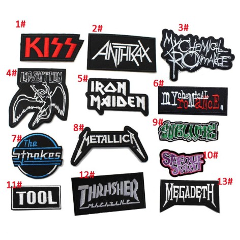 DIY Embroidered Metal Rock Punk Retro Indy Music Band Sew Iron On Patch ...