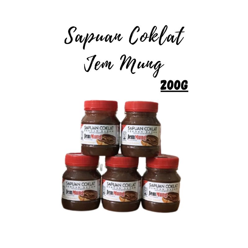 [ Ready Stock ] Jem Mung 200g ( Premium Chocolate Spread with Almond ...