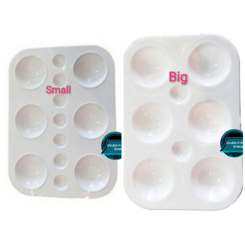 Water Colour Palette Plate Square (Big Square 6 Holes / Small Square 6 ...