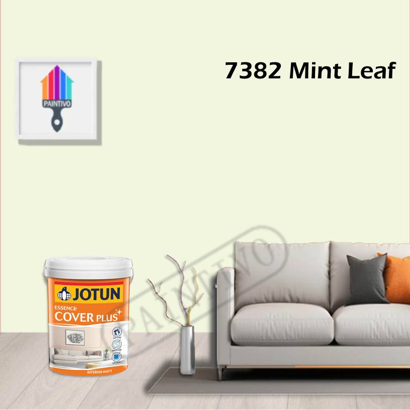 7382 Mint Leaf 1L Jotun Essence Cover Plus Matt Green Colour Indoor ...