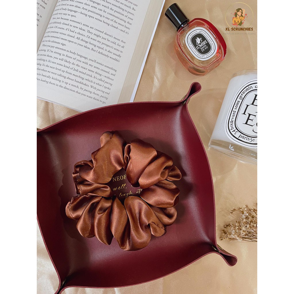 Handmade XL Premium Scrunchie Aesthetic | (MOCHA) [Ready Stock] | Shopee Malaysia