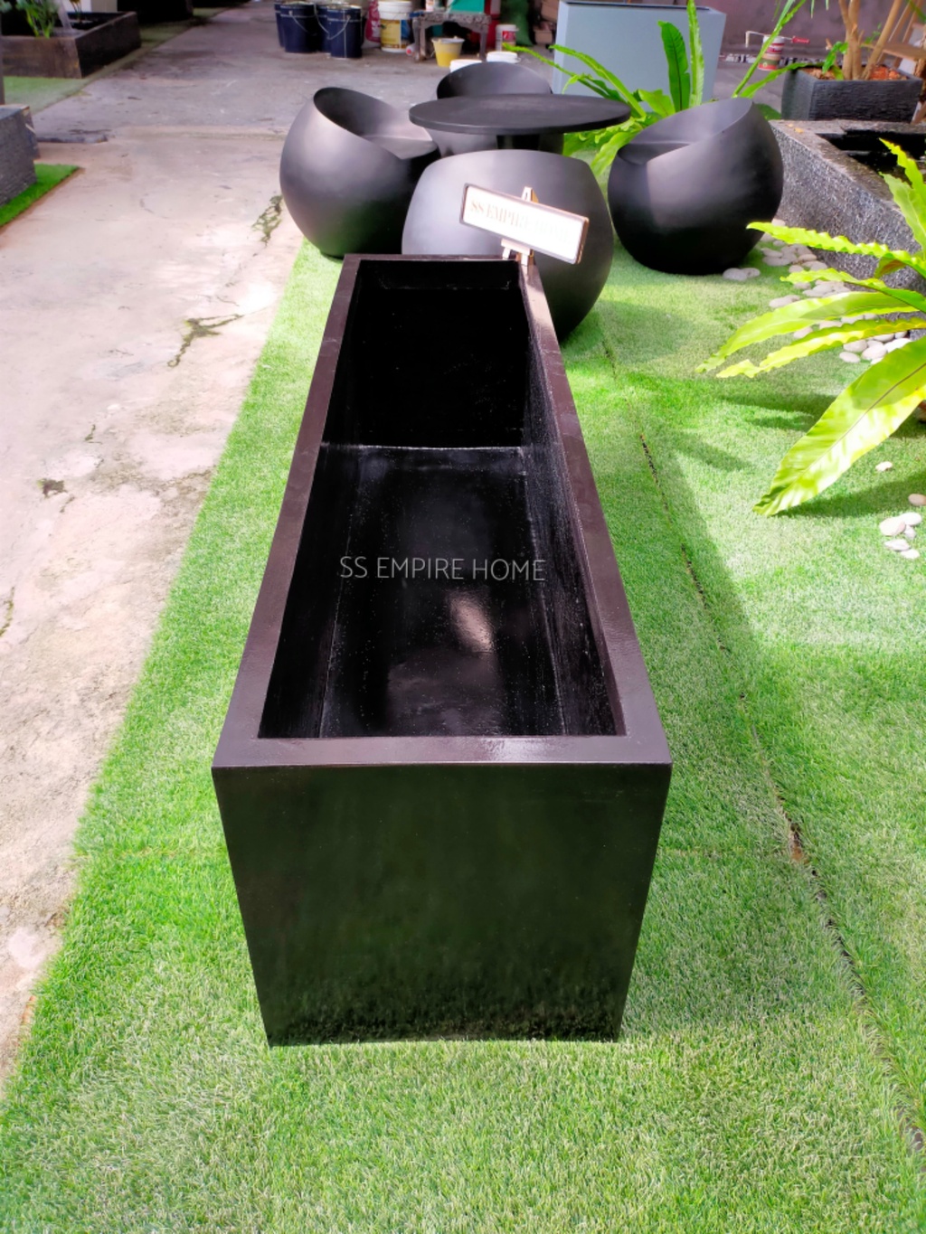 RUDI PB8 Fiberglass 5 Feet Custom Made Fence Planter Box Wall Divider ...