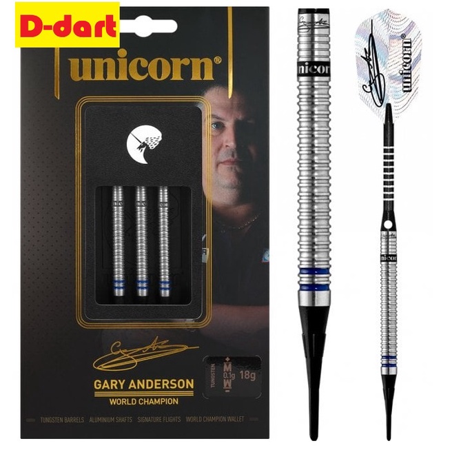 (SALE) Unicorn soft tip dart - 18G world champion Gary Anderson (The ...