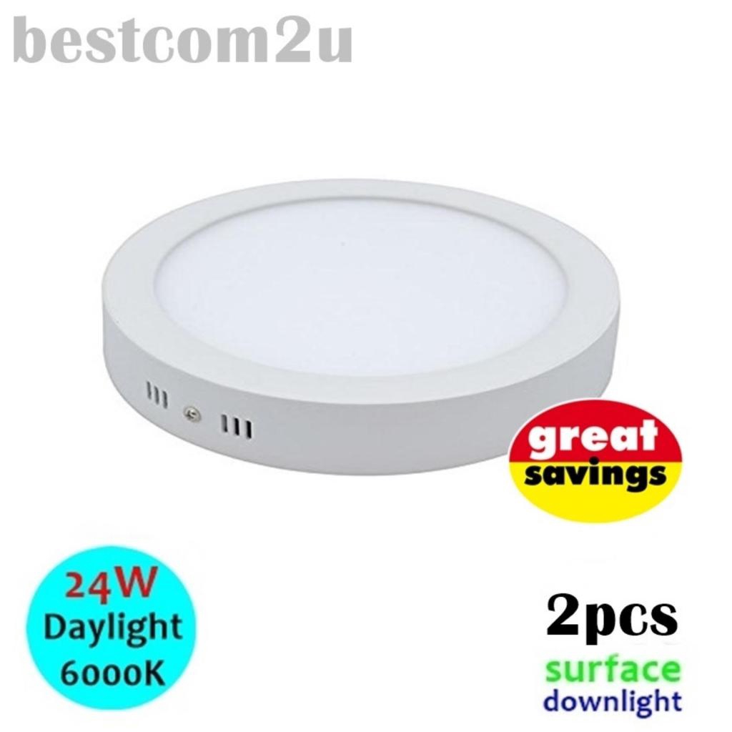 [2x] 12 Inch 24W LED Ceiling Surface Downlight (Round) WaWhite2x] 12 ...