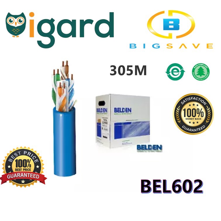 BEL602 305M CAT6 UTP LOW SMOKE ZERO HALOGEN (LSZH) CABLE | Shopee Malaysia