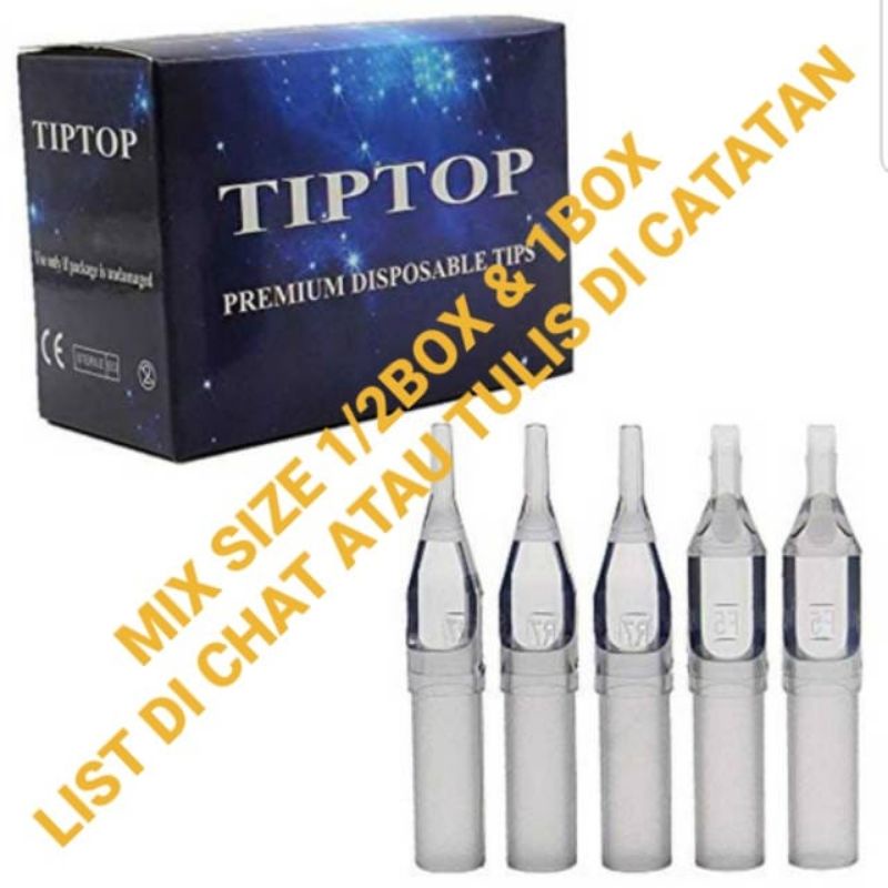Dispo Tip Tattoo Mix Size Mix Type 1/2box & 1box (Please list in notes ...