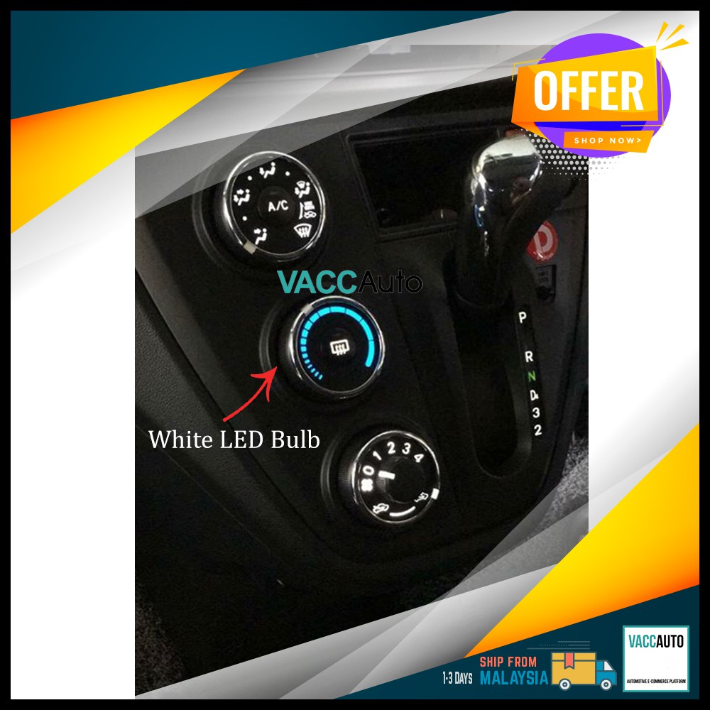 Perodua Myvi Alza Aircond Air Cond Switch LED Bulb Car Accessories Vacc ...