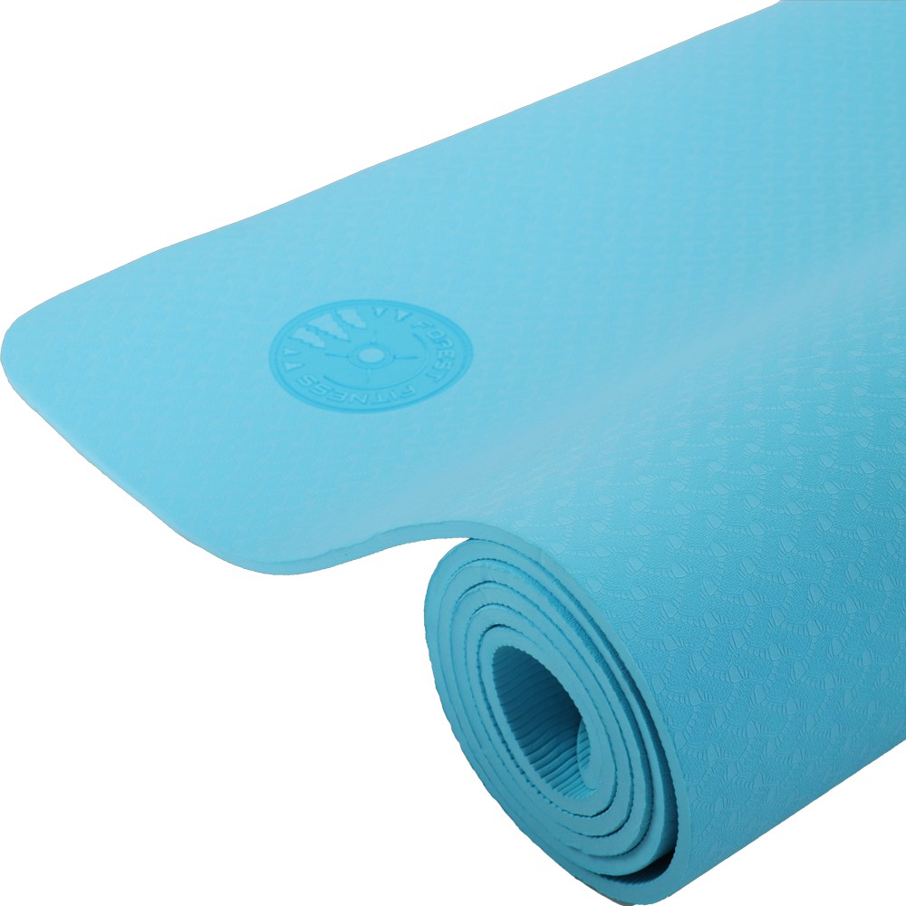 Forest Fitness Exercise Yoga Mat TPE 6mm 五颜六色有背带的乳胶运动垫 Warna Tikar ...