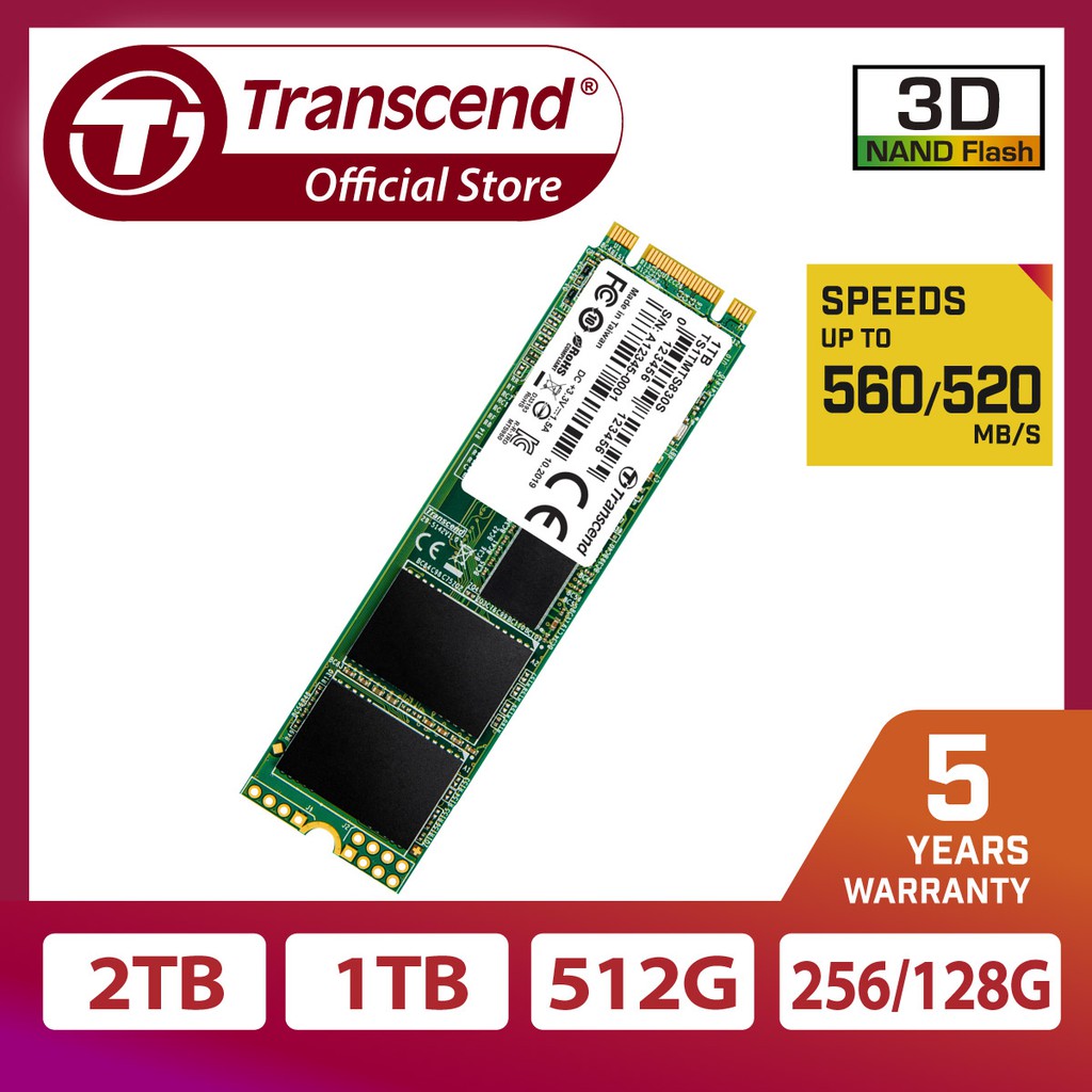 Transcend MTS830S M.2 SSD 2280 3D NAND with DRAM Cache (128GB/256GB/512GB/1TB/2TB) | Shopee Malaysia