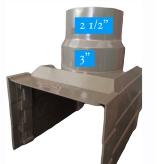 4" inch gray square pvc gutter funnel | Shopee Malaysia