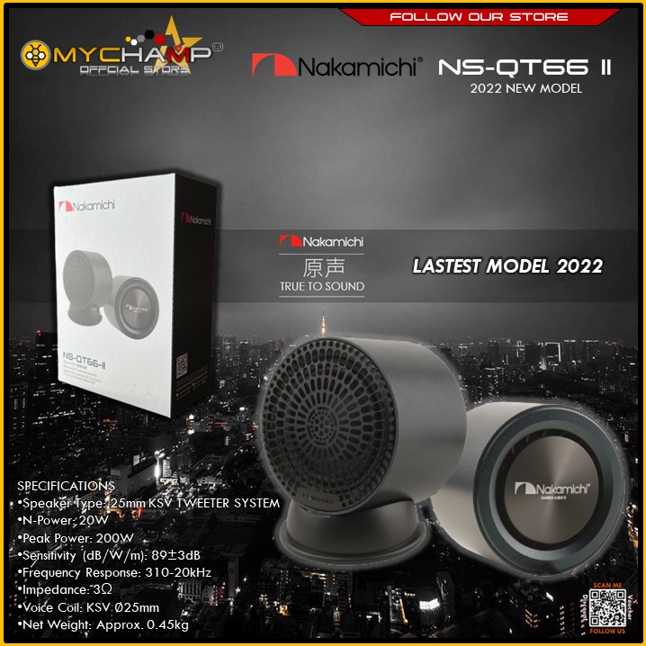 Nakamichi 25mm KSV Tweeter Speaker 200W NS-QT66 / NS-QT66 ll (with bass) Car audio & accessories ...