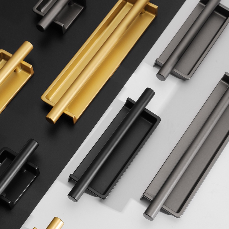 Concealed door handle modern inline handle sliding door slotted ...