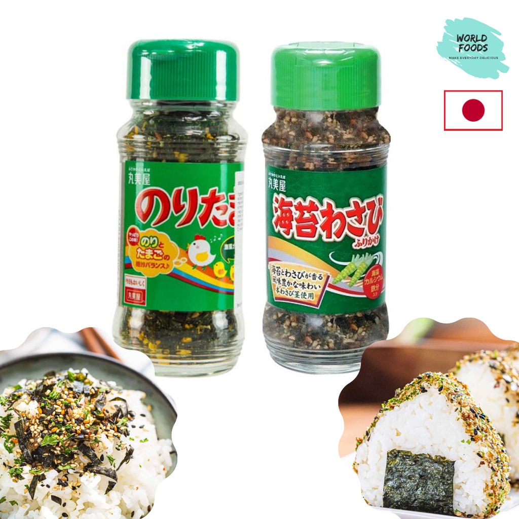 [NEW] Marumiya Furikake Glass Bottle Series Noritama / Nori Wasabi ...