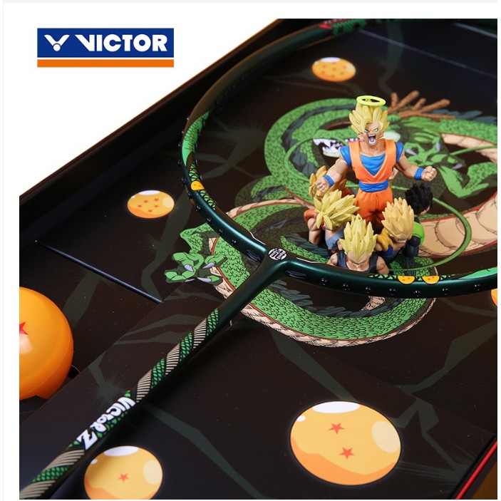 VICTOR DBZ badminton racket green color have stock all carbon racket ...