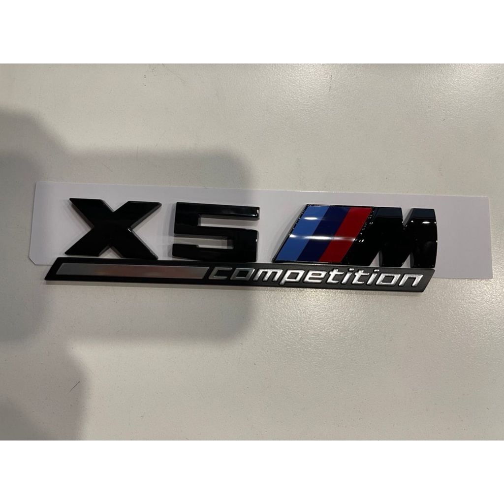 BMW X5 M Competition Emblem Logo Wording Metal Gloss Black | BMW X5M ...
