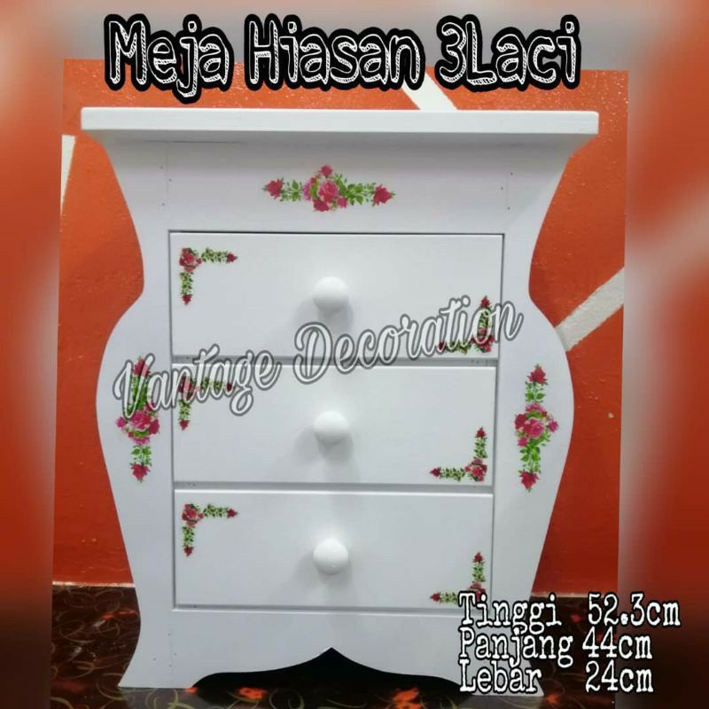Almari 3 laci kayu vantage | Shopee Malaysia