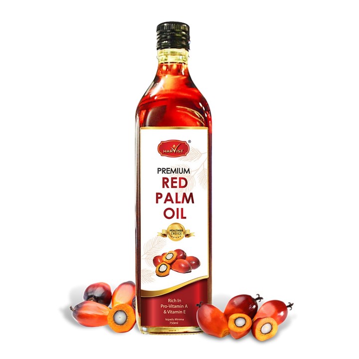 HARVIST Premium Red Palm Cooking Oil 750ml (glass bottle) | Shopee Malaysia