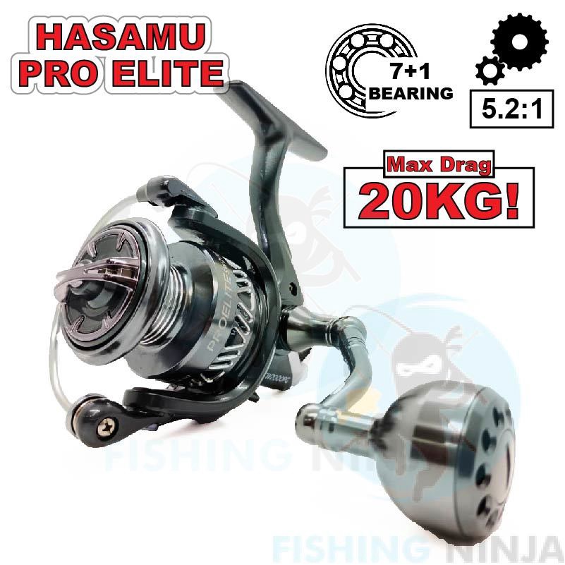 Hasamu Pro Elite Fishing Reel 2000 3000 4000 5000 7+1 Ball Bearings ...