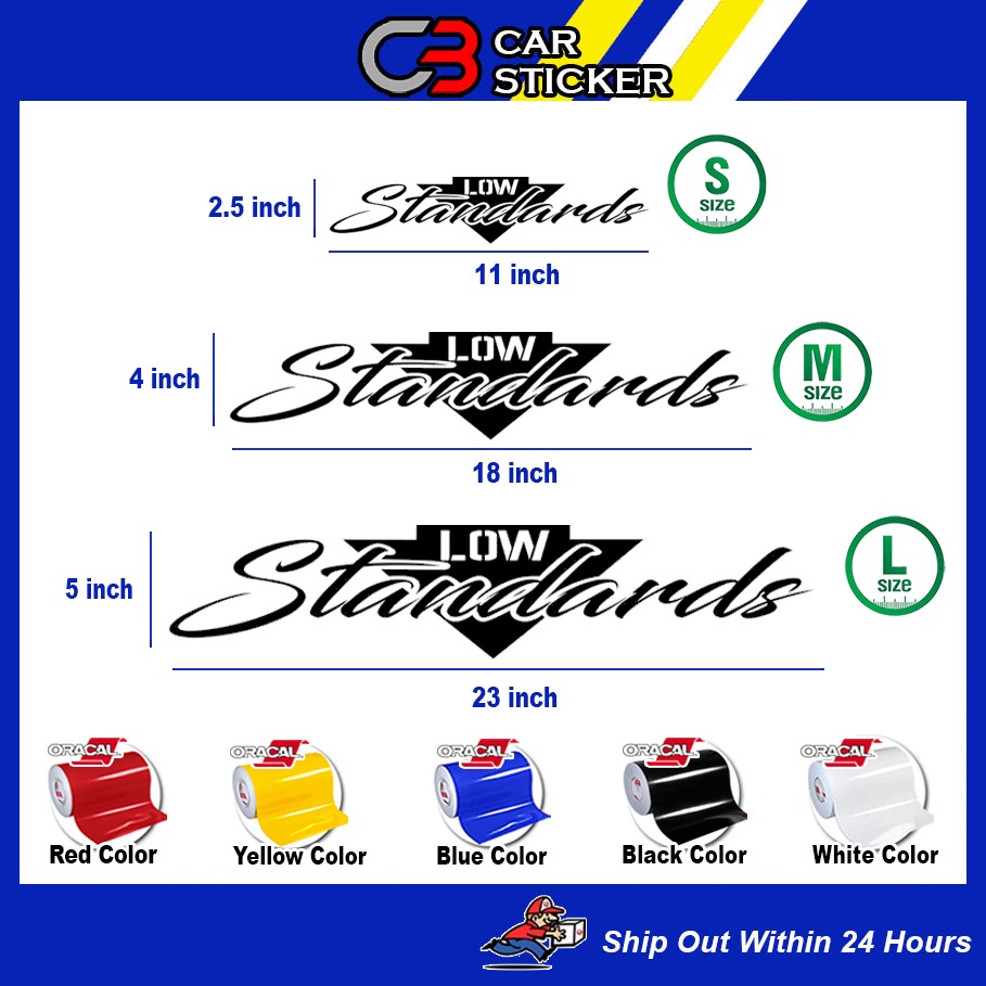 Low Standards Racing Car Sticker / cs758 | Shopee Malaysia
