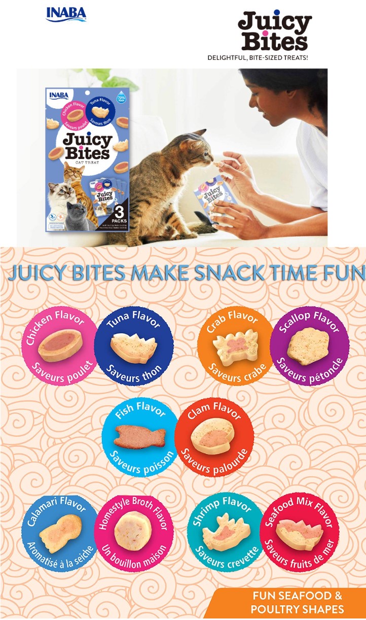 PROMO INABA Juicy Bites Cat Treats/Snacks For Cats 33.9g(11.3g x 3Packs ...