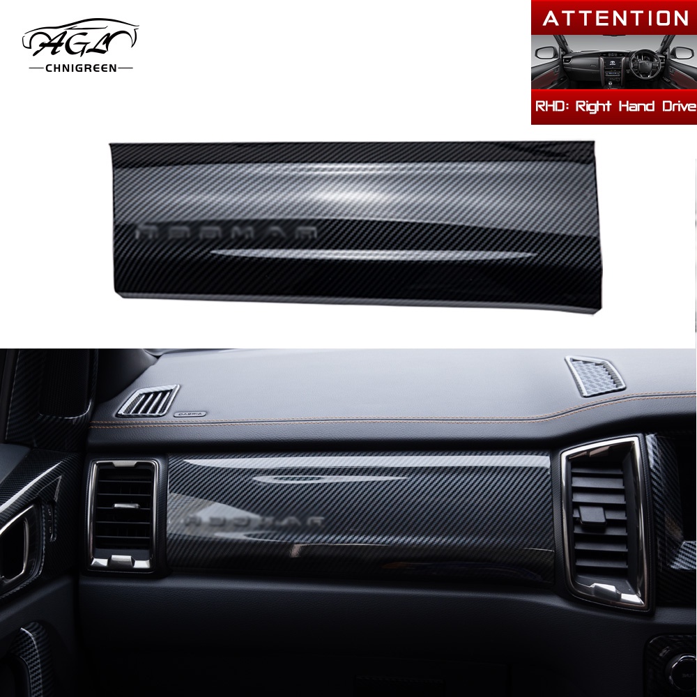 1pc ABS Carbon Fiber Color Passenger Co-pilot Panel Cover Trim Interior ...