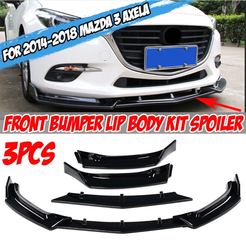 Car Front Bumper Splitter Diffuser Lip Body Kit Spoiler Protector Cover ...
