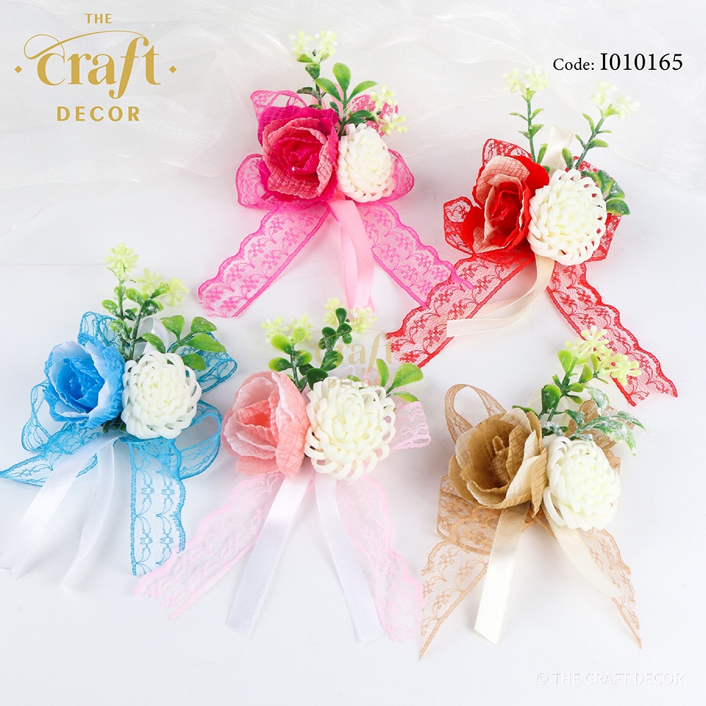 The Craft Decor Non Woven Flower Corsage With Safety Pin | Wedding Pin ...