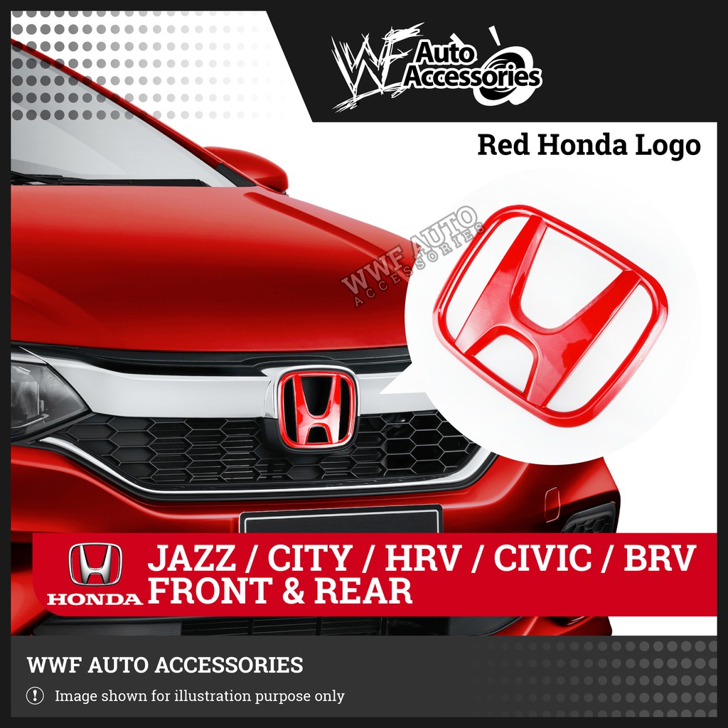 Honda Jazz / City / HRV / Civic / BRV Red H Logo / Emblem ( Front ...